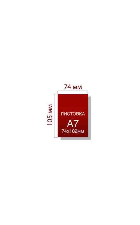 Печать листовок А7